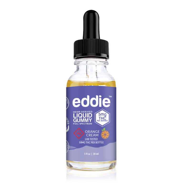 50mg LIQUID GUMMY | Orange Cream | Full-Spectrum THC | Eddie Hemp